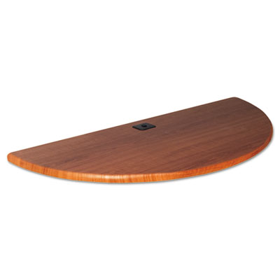 Laminate flipper table top with built-in grommet holes and one-handed ...
